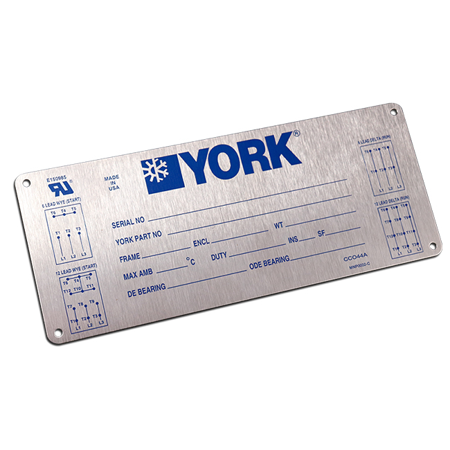 Metal Nameplates for Machinery Identification